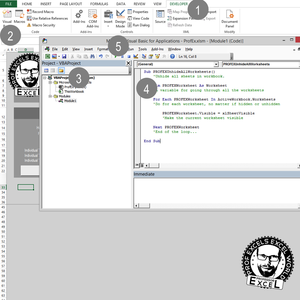Unhide All And Very Sheets In Excel Professor Excel