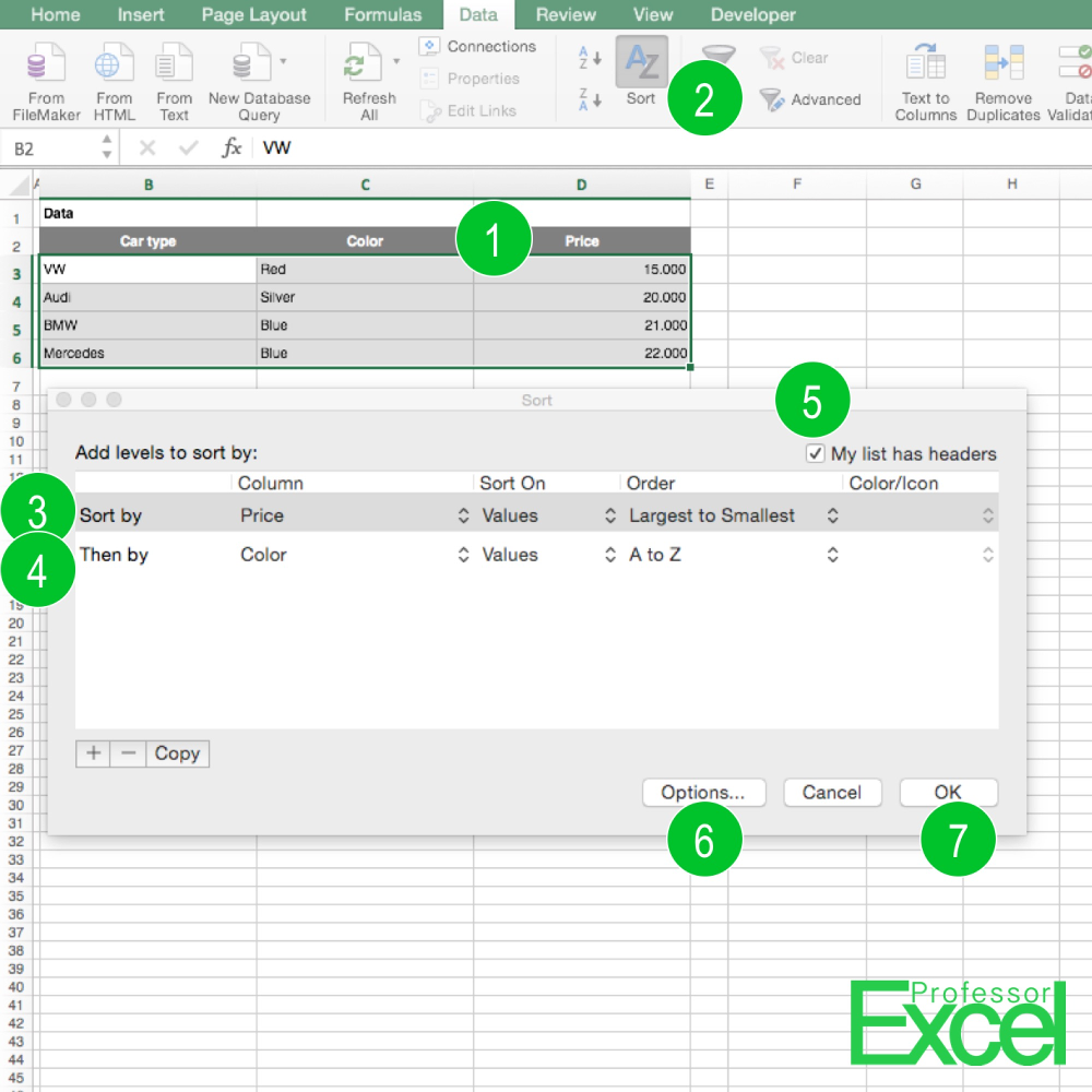 Sort How To Sort Data In Excel Professor Excel Professor Excel