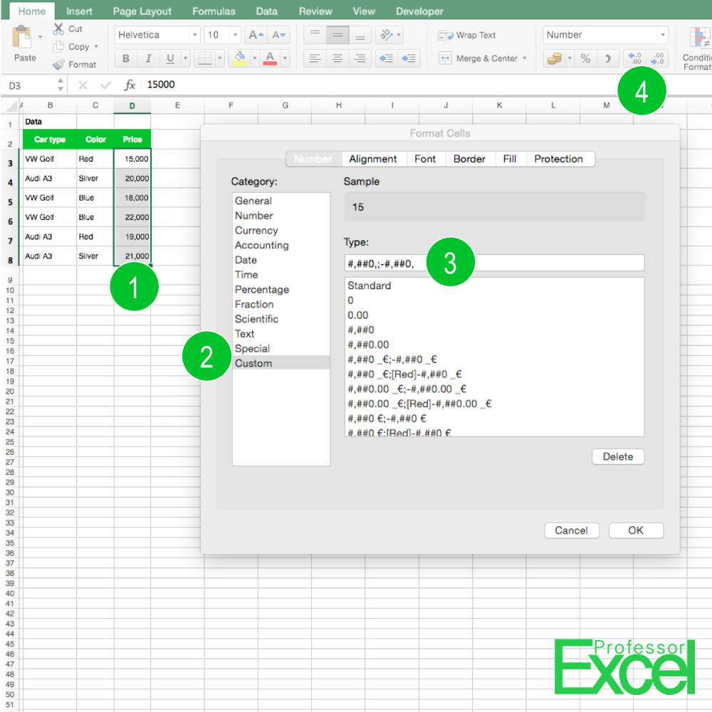 Thousands Or Millions In Excel How To Change The Number Unit
