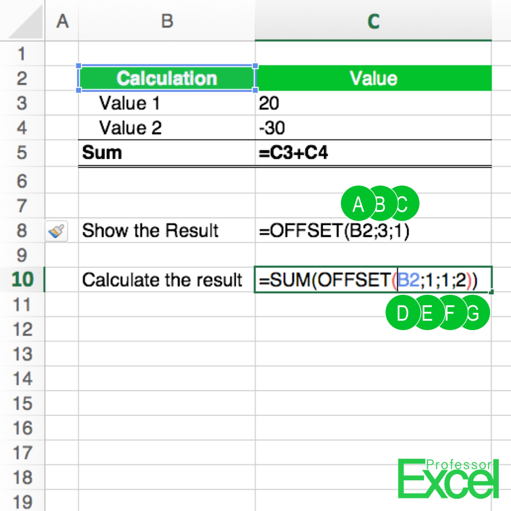 OFFSET Formula In Excel How To Use It Professor Excel Professor Excel