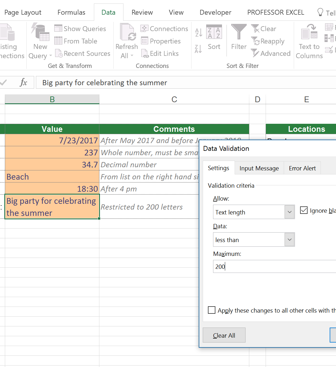 07_TextLength | Professor Excel | Professor Excel