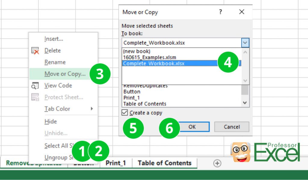 Merge Files Move Copy Professor Excel
