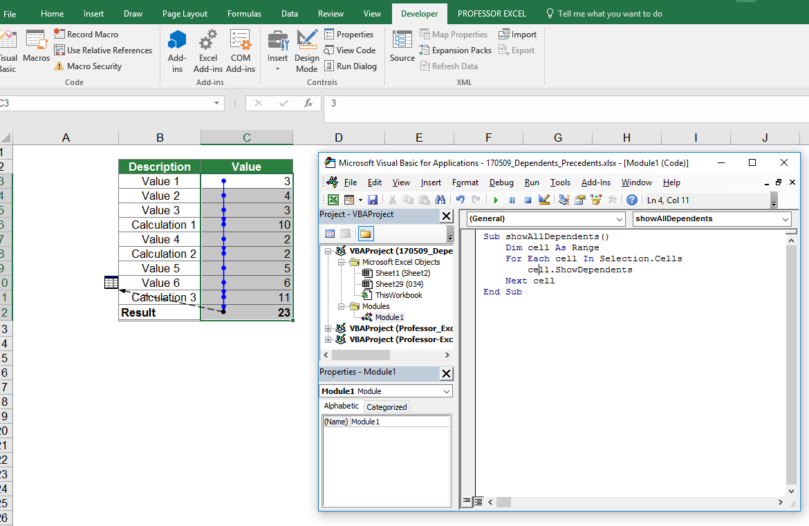 Show_all_dependents | Professor Excel | Professor Excel Show_all_dependents | Professor Excel | Professor Excel