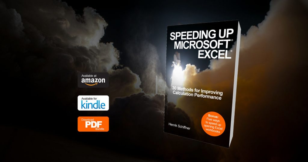 Performance Book—Speeding Up Microsoft Excel