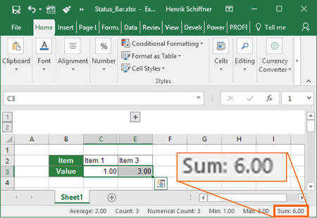 Status Bar in Excel Shows Wrong Result (Sum, Average) – Here Is Why!