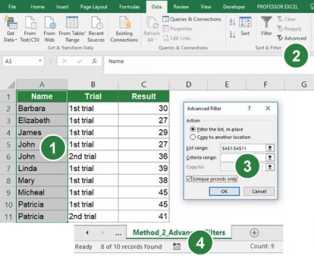 How to Count Number of Unique Records in Excel: 5 Methods!