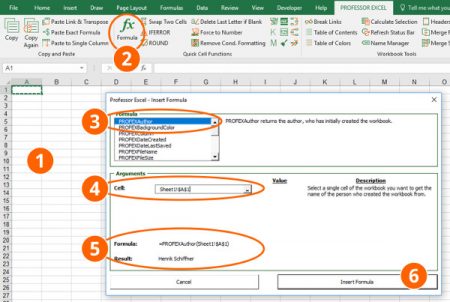 Insert Author Name, Date Last Saved, File Size into Excel Cell: 3 Methods