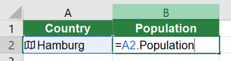 FIELDVALUE Formula in Excel: Insert Data of Companies and Countries