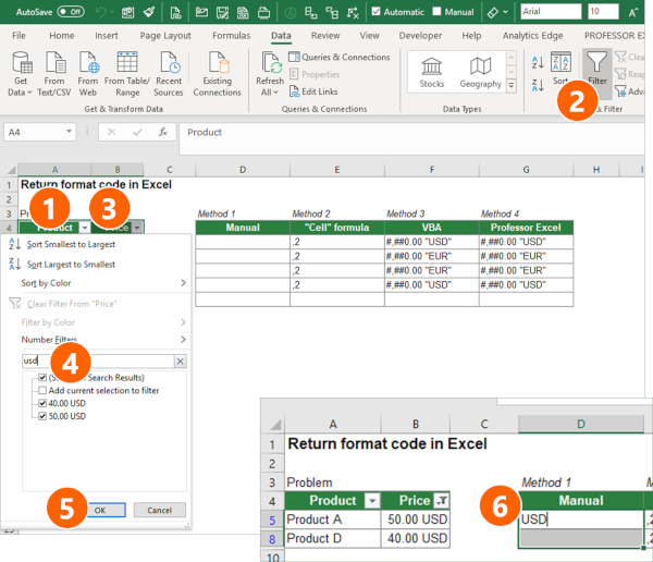 Return Excel Cell Format: 4 Ways to Get the Number Format Code