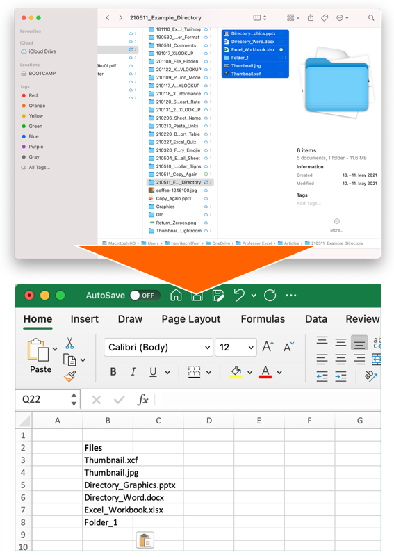 List Of All Files And Folders How To Easily Insert A Directory In Excel 