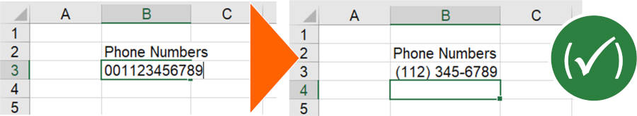 How to Easily Enter Phone Numbers in Excel Cells!