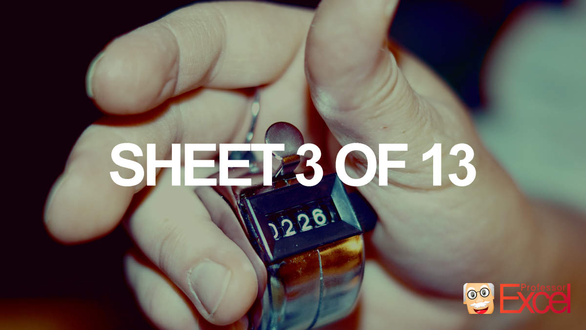 How to See The Current Sheet Number & Total Number of Excel-Sheets