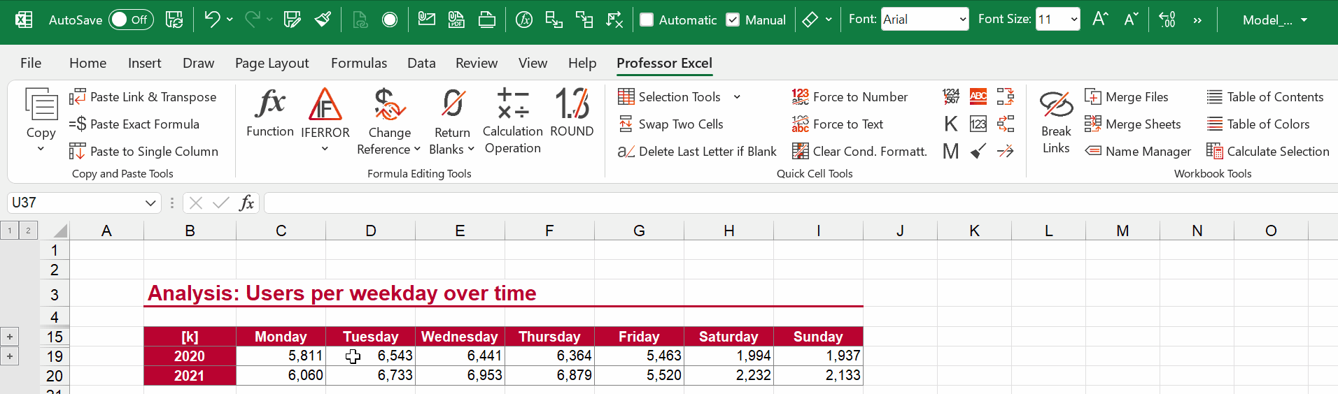 Big Excel Model How To Calculate Selected Cells Only LaptrinhX News