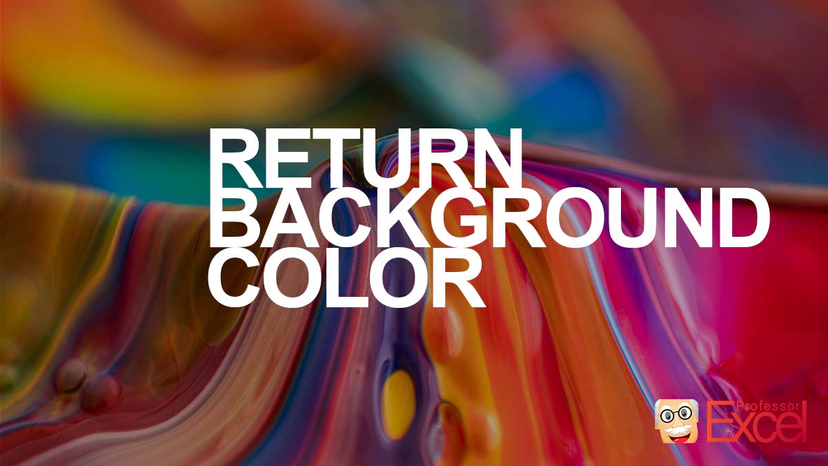 How To Return The Background Color Code From Excel Cell