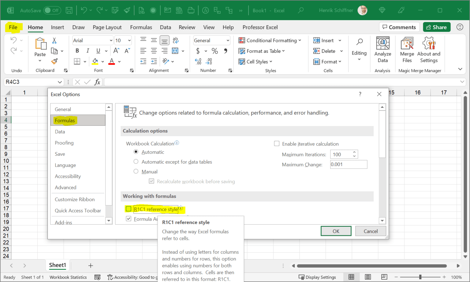 Column Headings: Column numbers instead of letters?