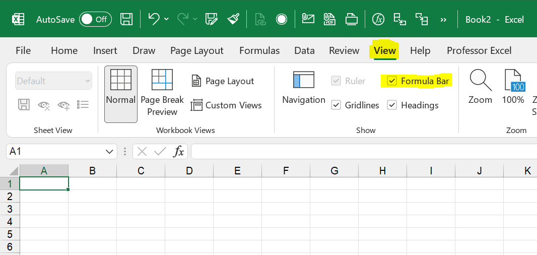 Formula Bar Missing In Excel How To Quickly Get It Back LaptrinhX