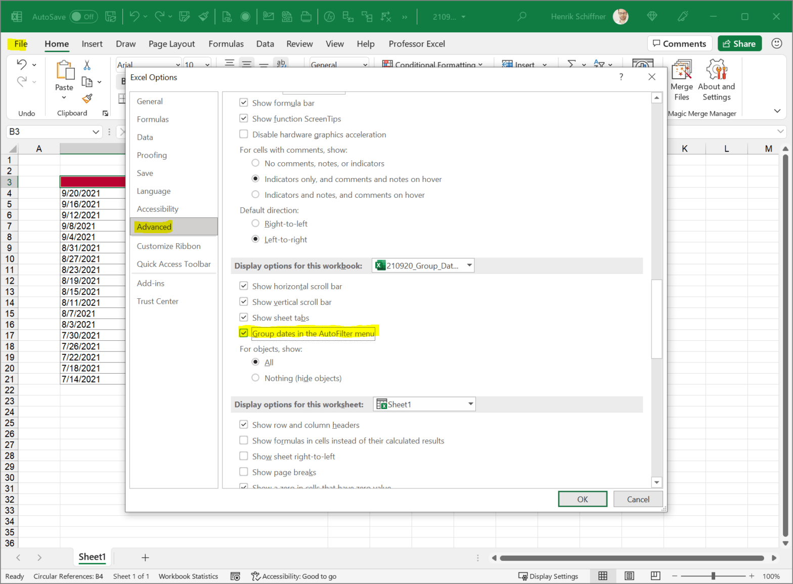 Excel Not Grouping Dates In Filters How To Fix It 