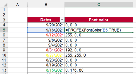 How to Return the Font Color From Excel Cell