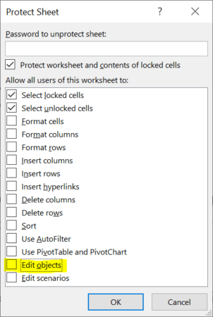 Buttons For Inserting Images Or Charts In Excel Greyed Out?