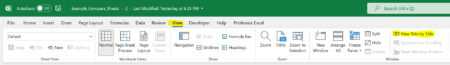 How to See an Excel File in Two Windows Side by Side