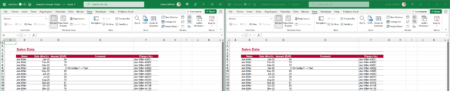 How to See an Excel File in Two Windows Side by Side