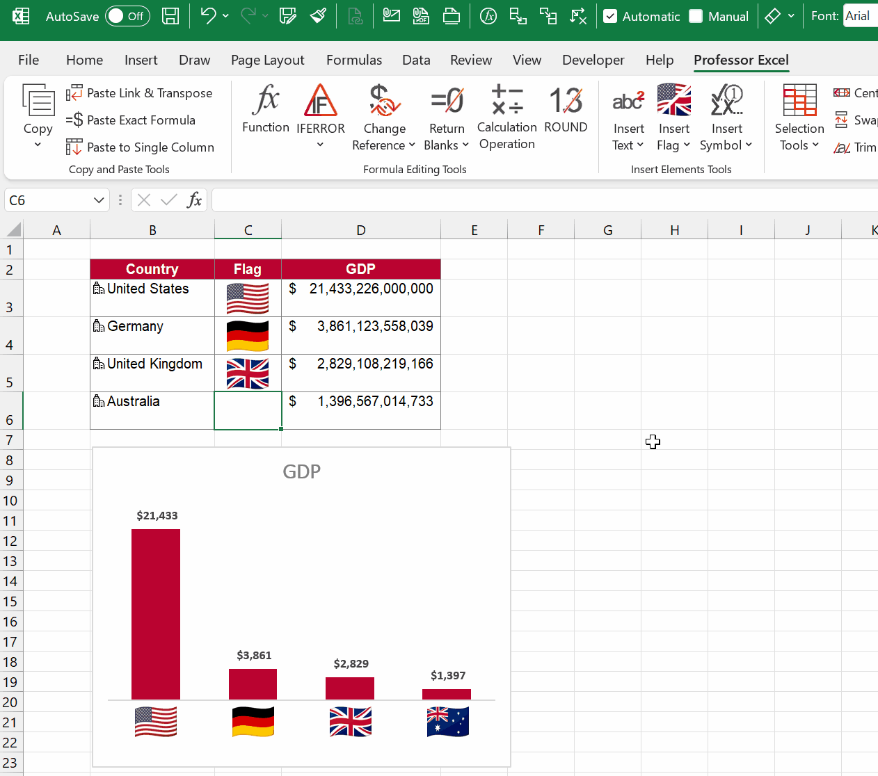 Flags in Excel: How to Easily Insert Country Flag Icons in Cells & Charts!